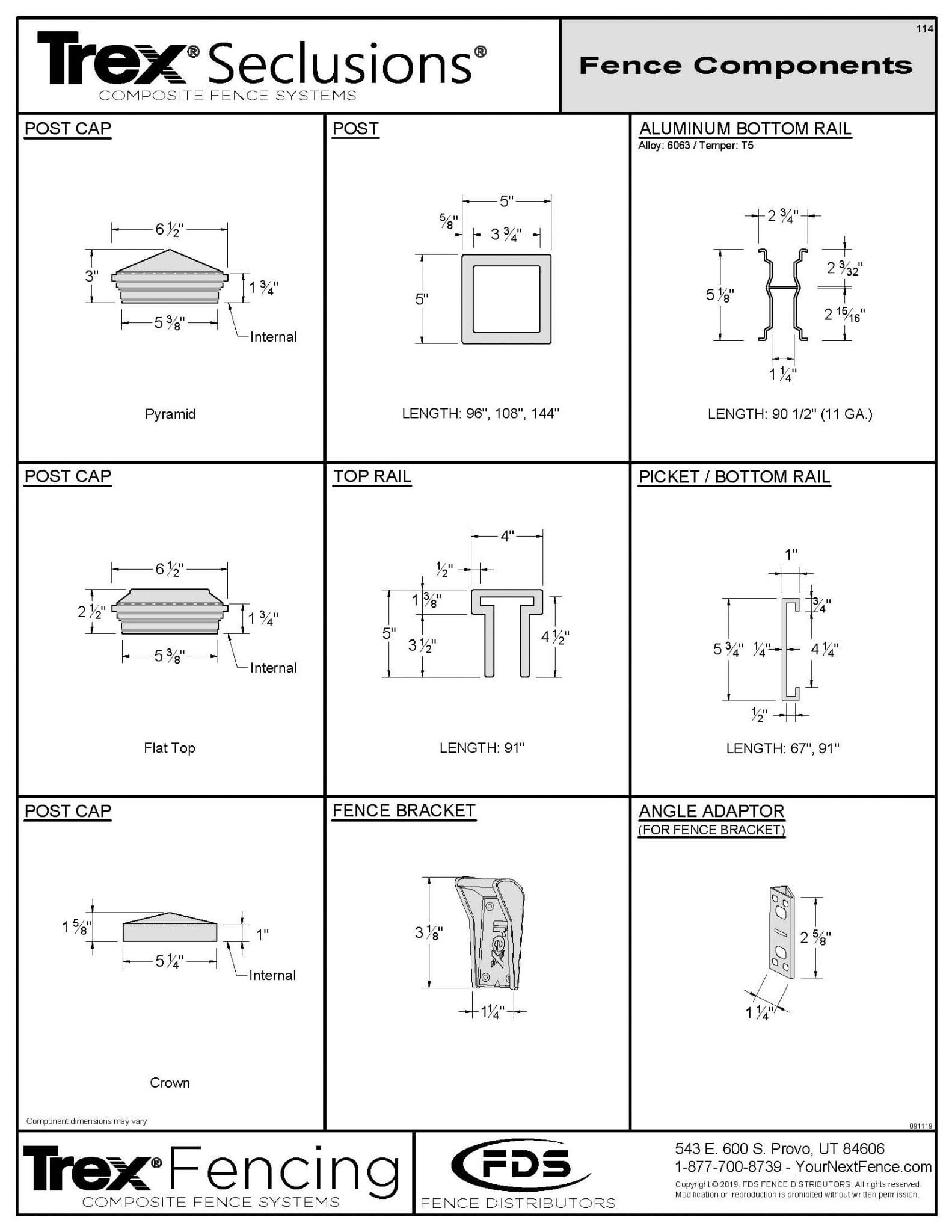 Trex Seclusions | Shop Drawings For Composite Fencing