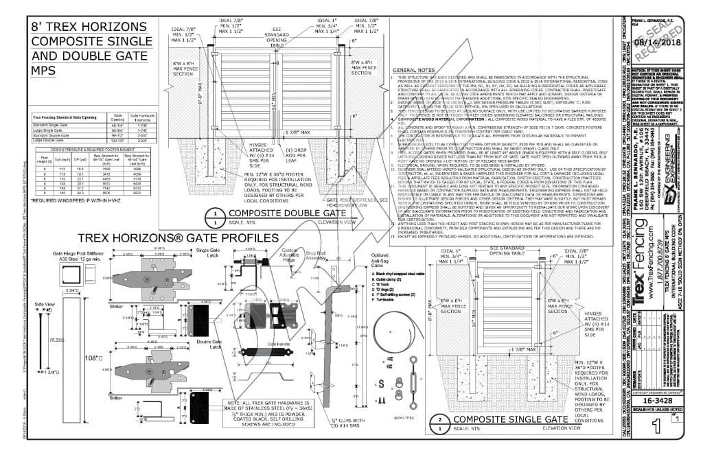 Horizons-Master-Plan-Sheet-for-8-Tall-Gate | Trex Fencing FDS