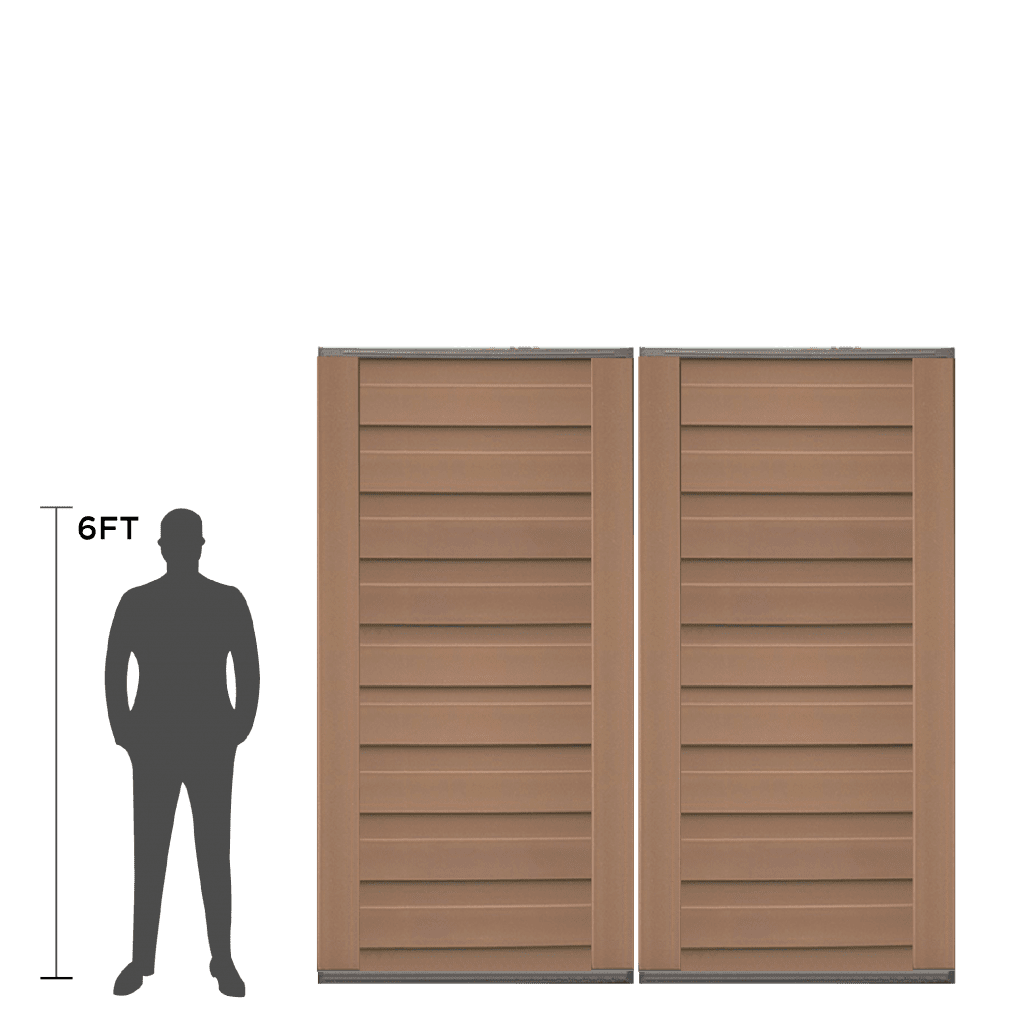 8ft Tall Horizons Standard Width Double Gate Kit | Trex Fencing